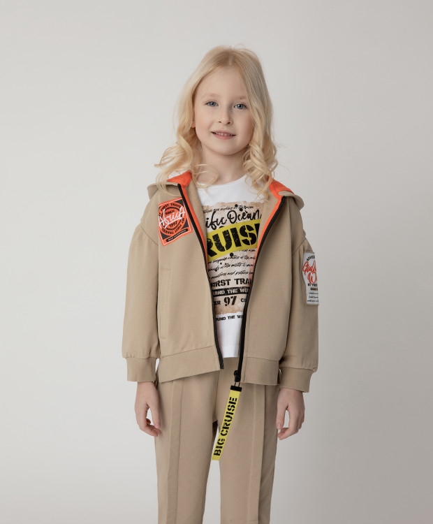 Толстовка бежевая с капюшоном Gulliver - купить в интернет-магазине ...